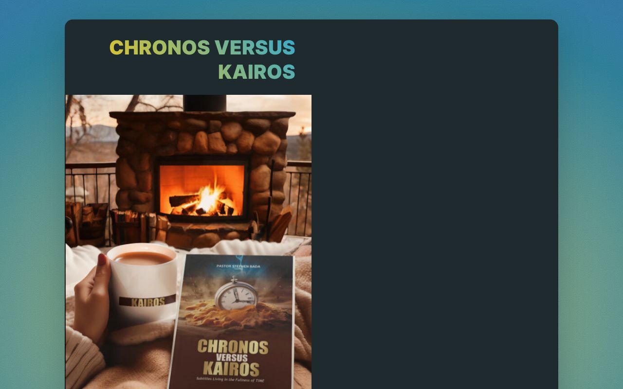 CHRONOS VERSUS KAIROS